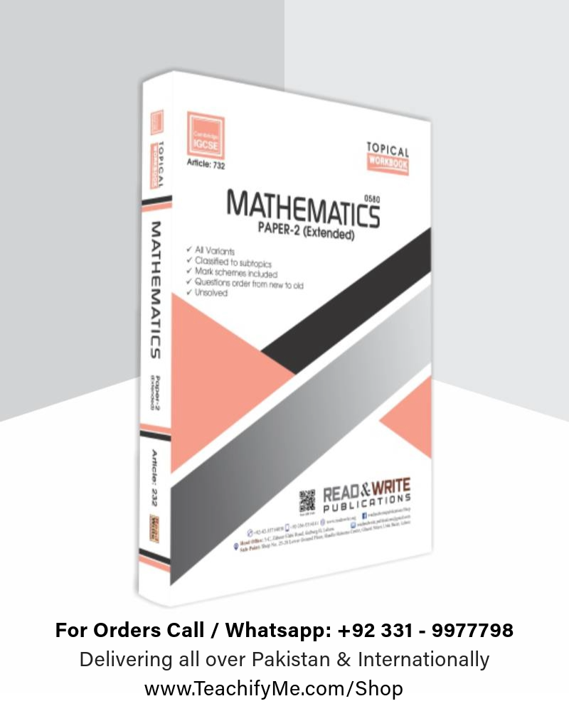 Cambridge IGCSE Mathematics (0580) Paper 2 Extended Topical Workbook ... Cambridge IGCSE Mathematics (0580) Paper 2 Extended Topical Workbook ...